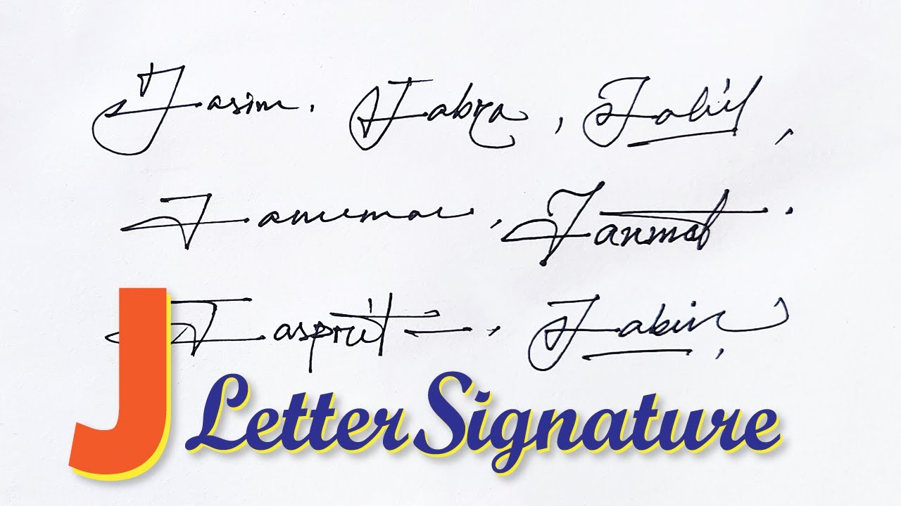 How to make Letter J Signature | Signature Styles for Letter J | - YouTube