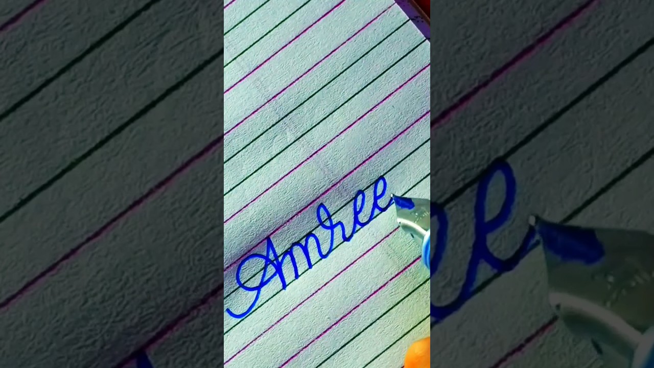 "Amreen" ️😍 Beautiful name in Cursive writing #cursive #nightcore # ...