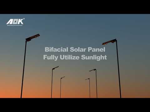 All in One Solar LED Street Light-AOK SE series_20-09 - YouTube