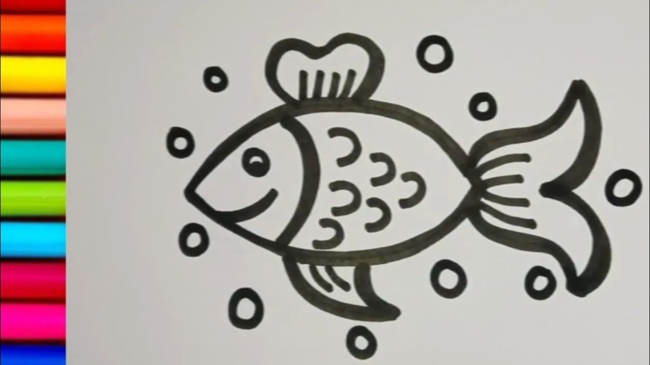 Fish Drawing easy || How to draw fish Drawing step by step || machhali ...