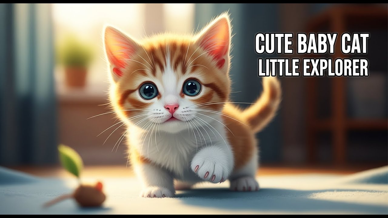 Cute Baby Cat Little Explorer - YouTube
