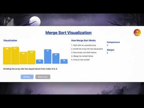 Interactive Merge Sort Visualization with Step-by-Step Animation In ReactJS - YouTube