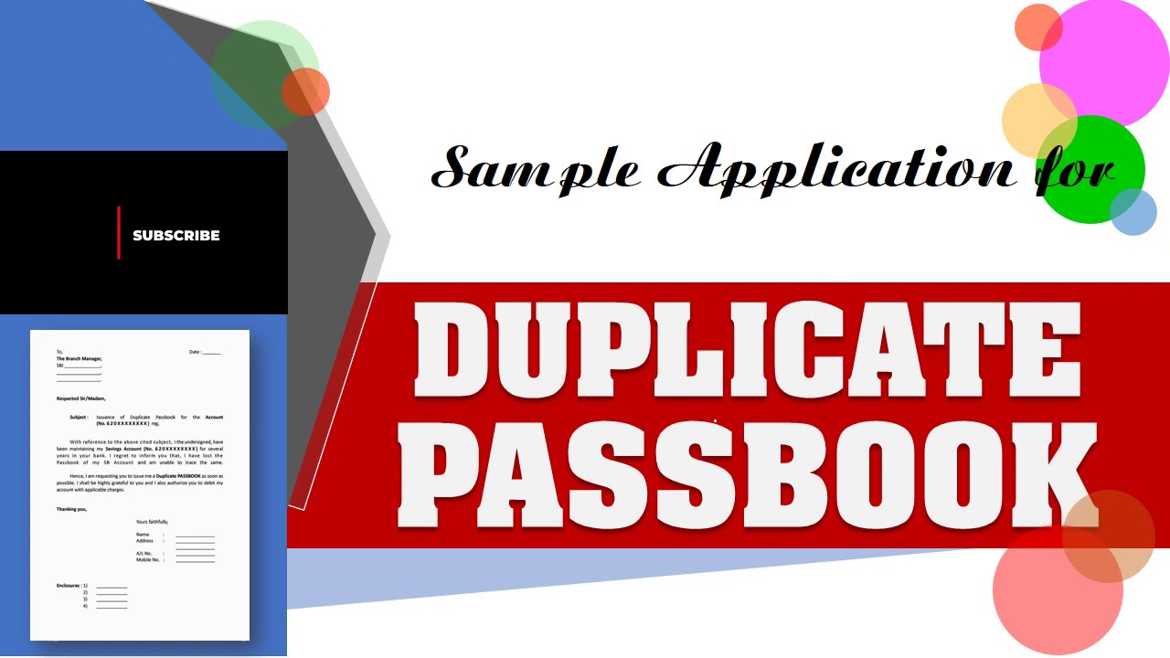 HOW TO GET DUPLICATE BANK PASSBOOK IF WE LOST ORIGINAL YouTube how-to-get-duplicate-bank-passbook-if-we-lost-original-youtube