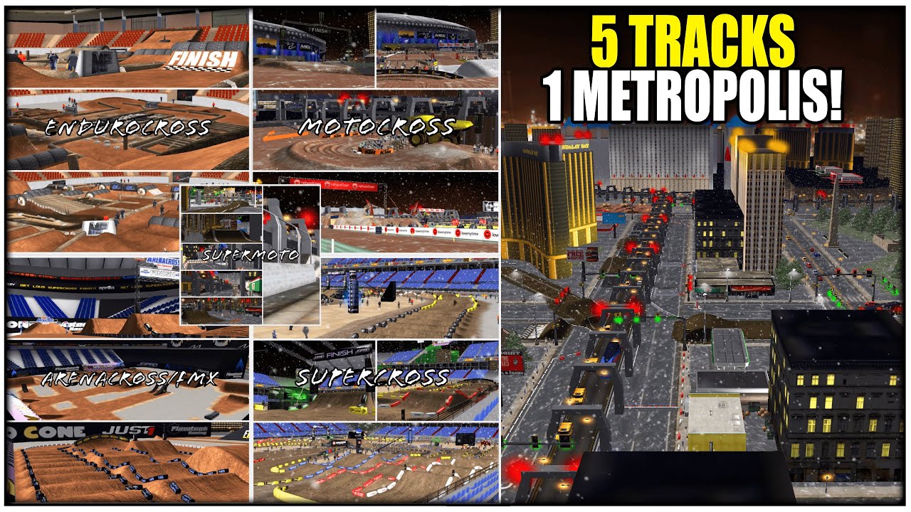 5 Tracks in 1 HUGE MX SIMULATOR CITY! - YouTube