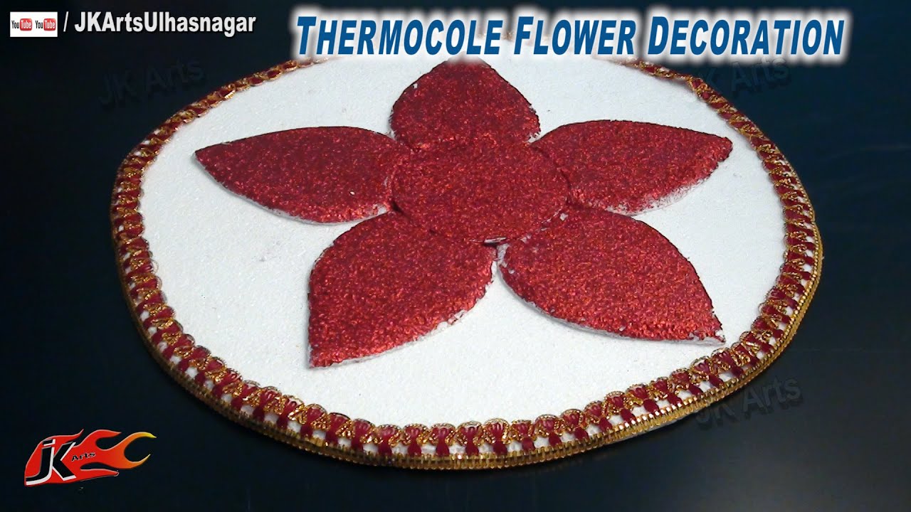 DIY Thermocol carving | Flower Decoration | How To | JK Arts 666 - YouTube