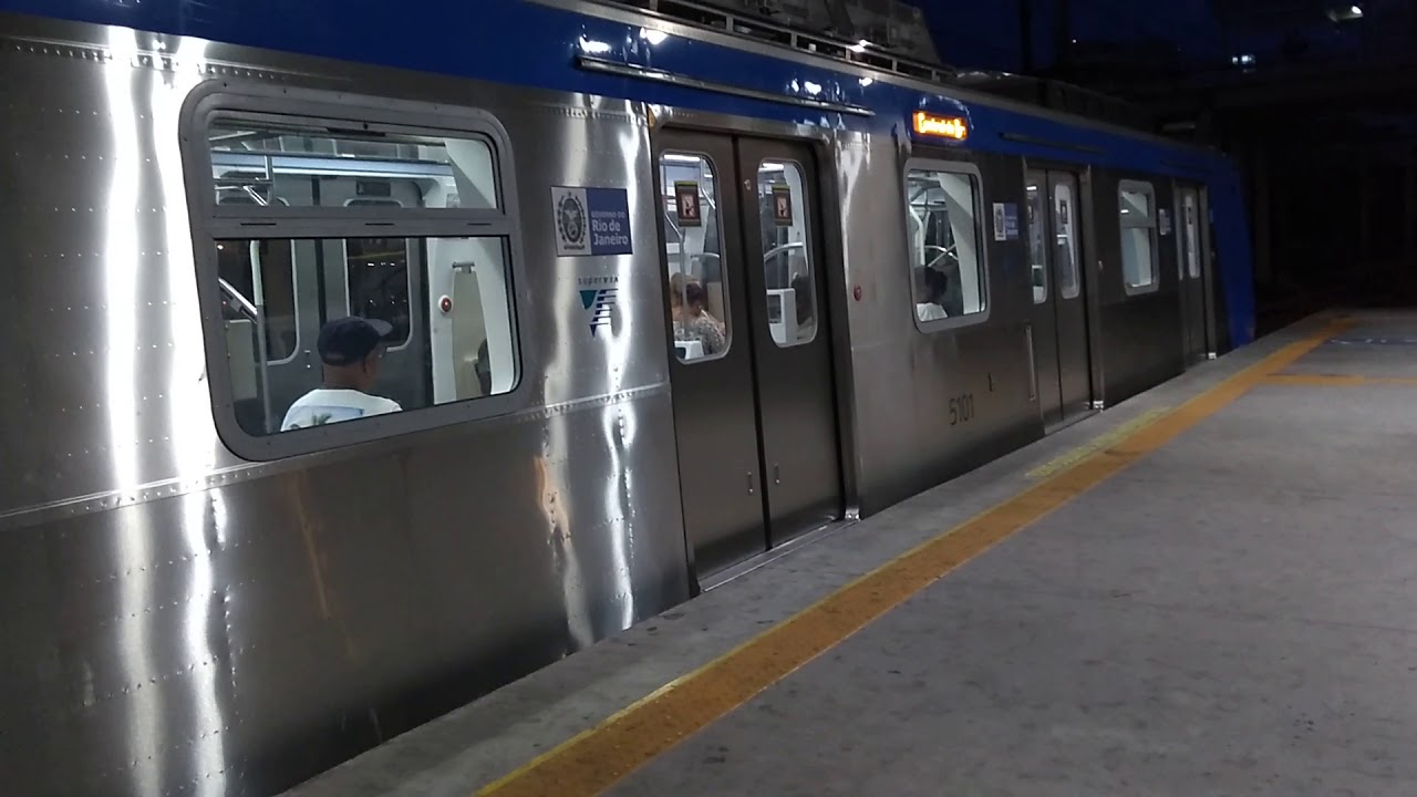 Supervia - Novo Trem Alstom 5000 Partindo de São Cristovão - YouTube