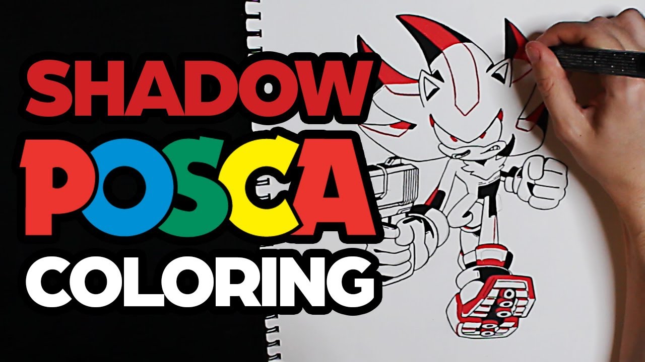 I Tried Coloring in Shadow the Hedgehog with POSCA Markers - YouTube