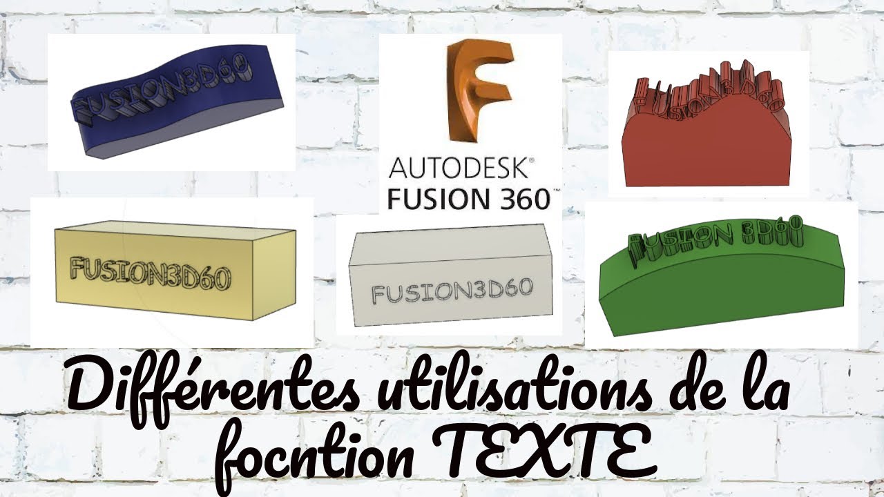 COMMENT UTILISER LE TEXTE SOUS FUSION360, TUTO FR, DEBUTANT - YouTube