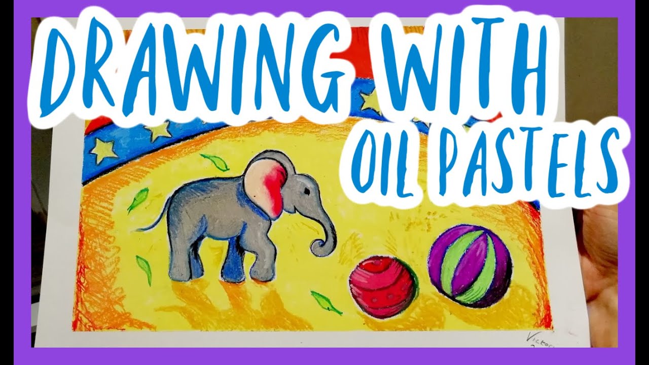Animal themed Oil Pastel drawing Tutorial - YouTube