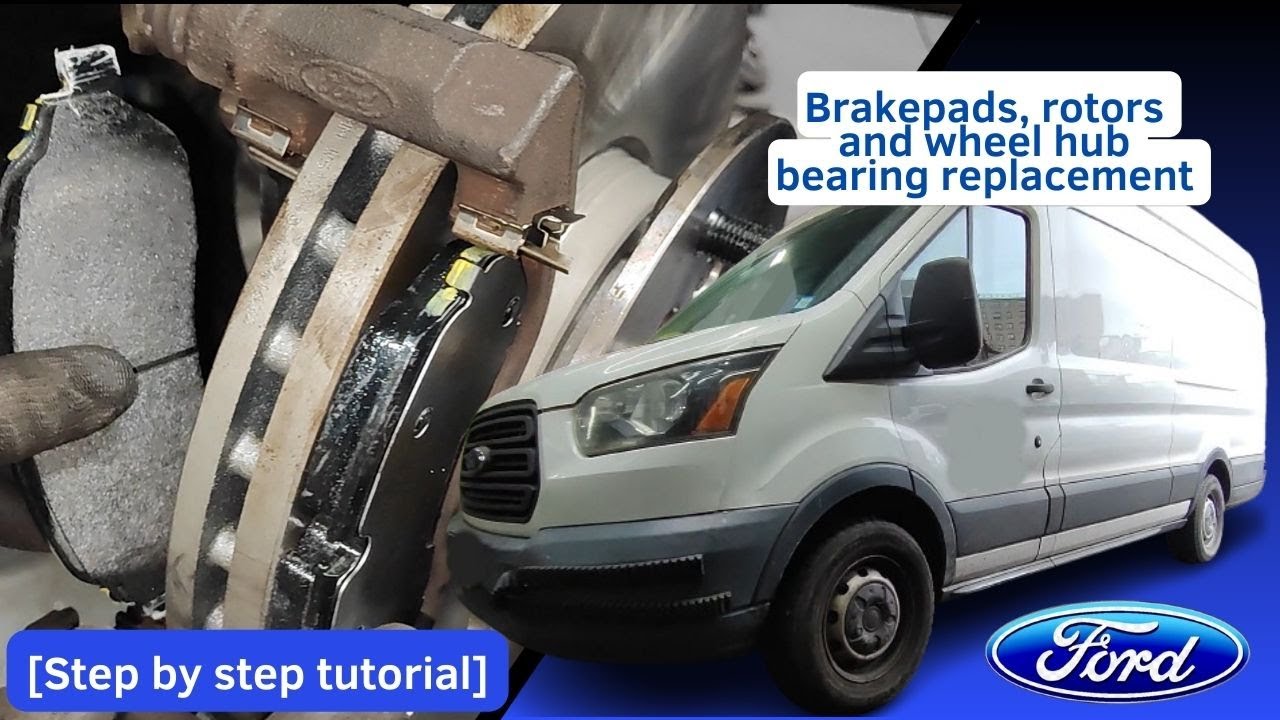 Front Brake pads, Rotors Wheel Hub Bearing replacement Ford Transit ...
