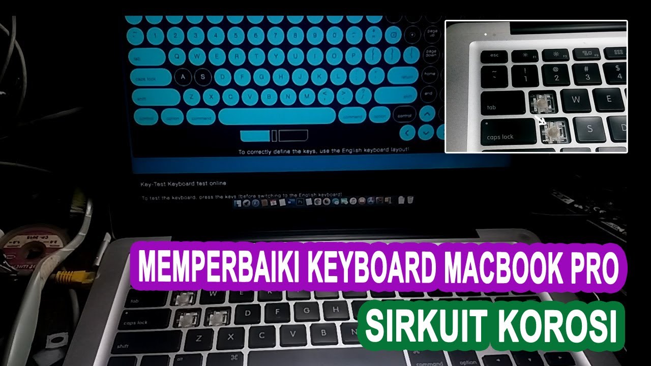 Cara memperbaiki keyboard laptop Macbook Pro - Jalur korosi - YouTube