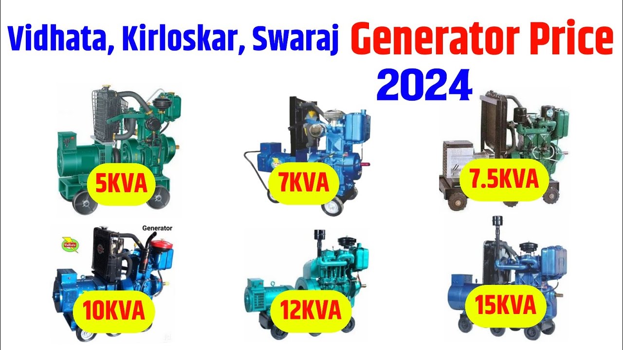 5Kva - 15Kva Generator Price 2024 | All generator price | Vidhata ...