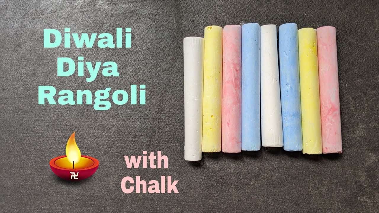 Apartment Friendly Diwali Rangoli with Chalk/Diya design in my way ...