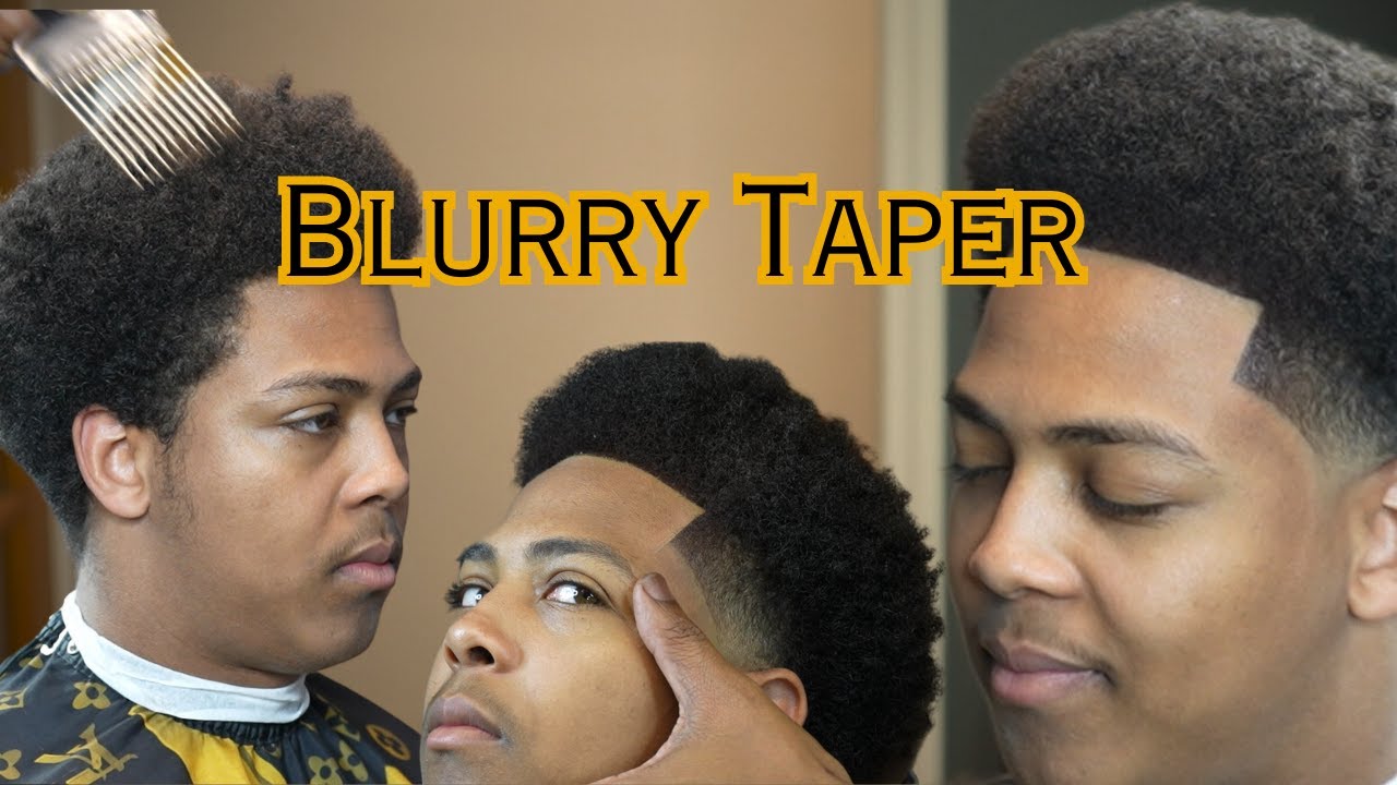 Temp Taper Afro Haircut!! *BLURRY* - YouTube