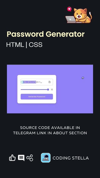 How To make Password Generator | HTML CSS #shorts - YouTube