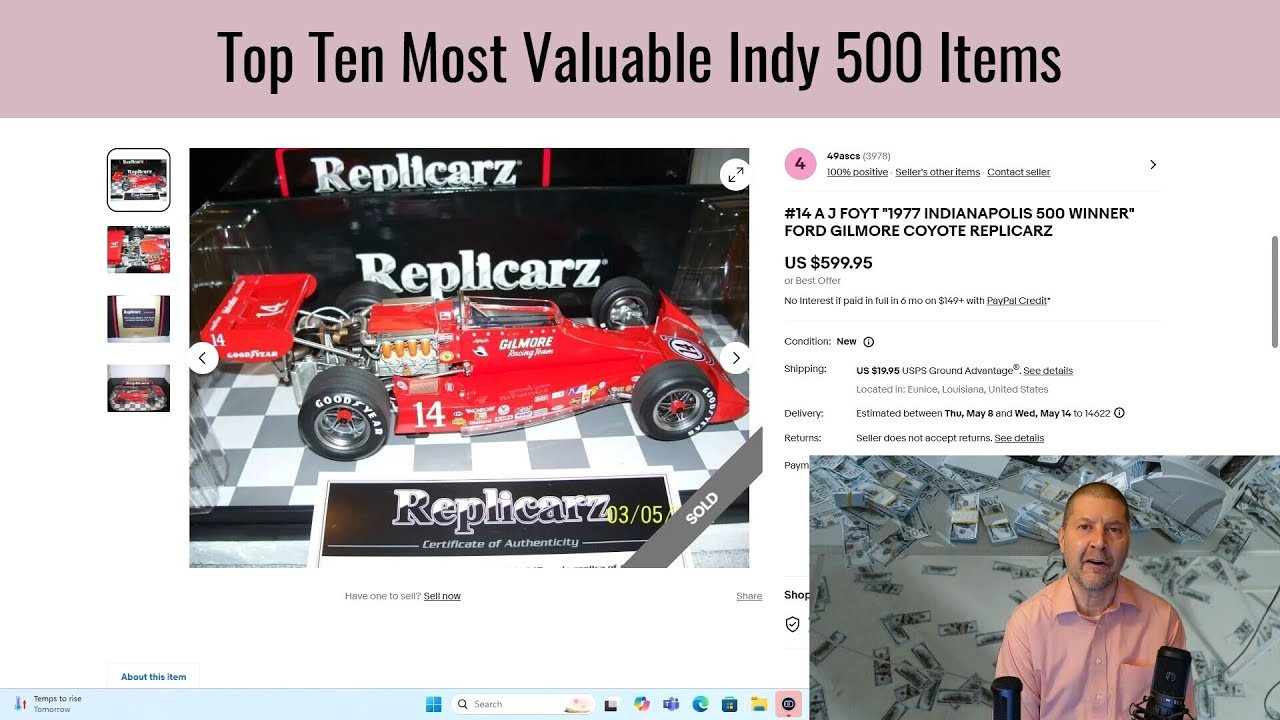 Top Ten Most Valuable Indianapolis 500 Items - YouTube
