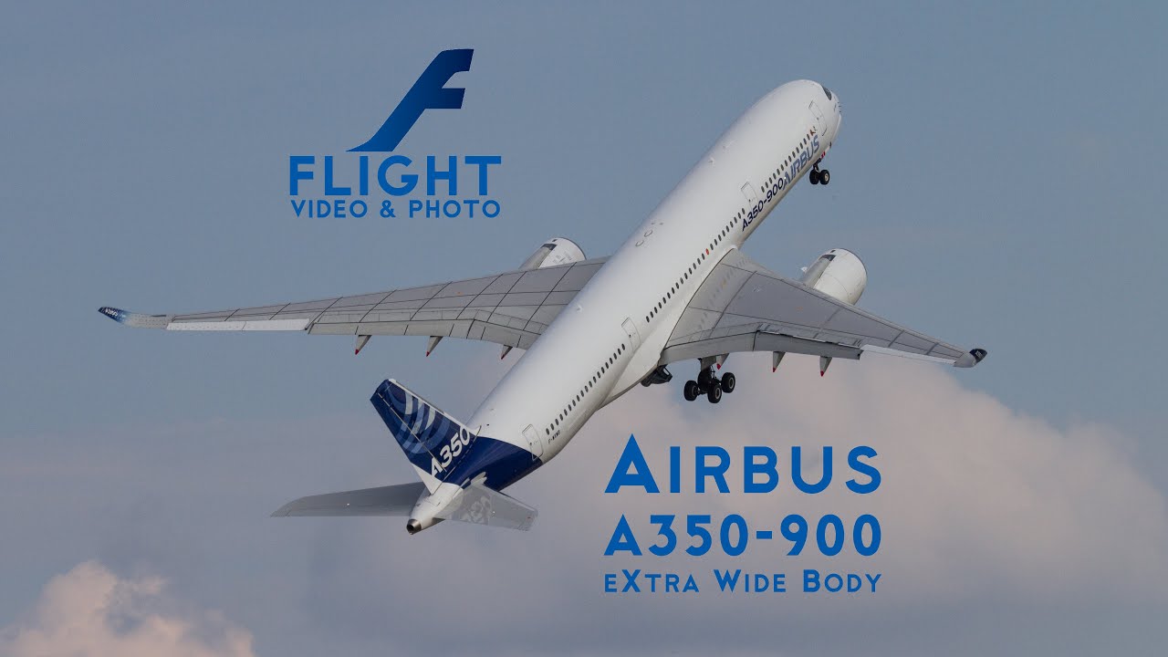 INCREDIBLE Airbus A350 XWB Wide Body Jet Airliner Display - YouTube