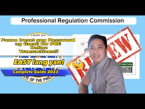 Paano Ireset and Password ng Gmail for PRC Online Transaction!? - YouTube