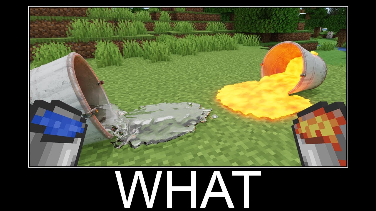 Minecraft realistic wait what meme, Lava, Water, Slime #1376 - YouTube