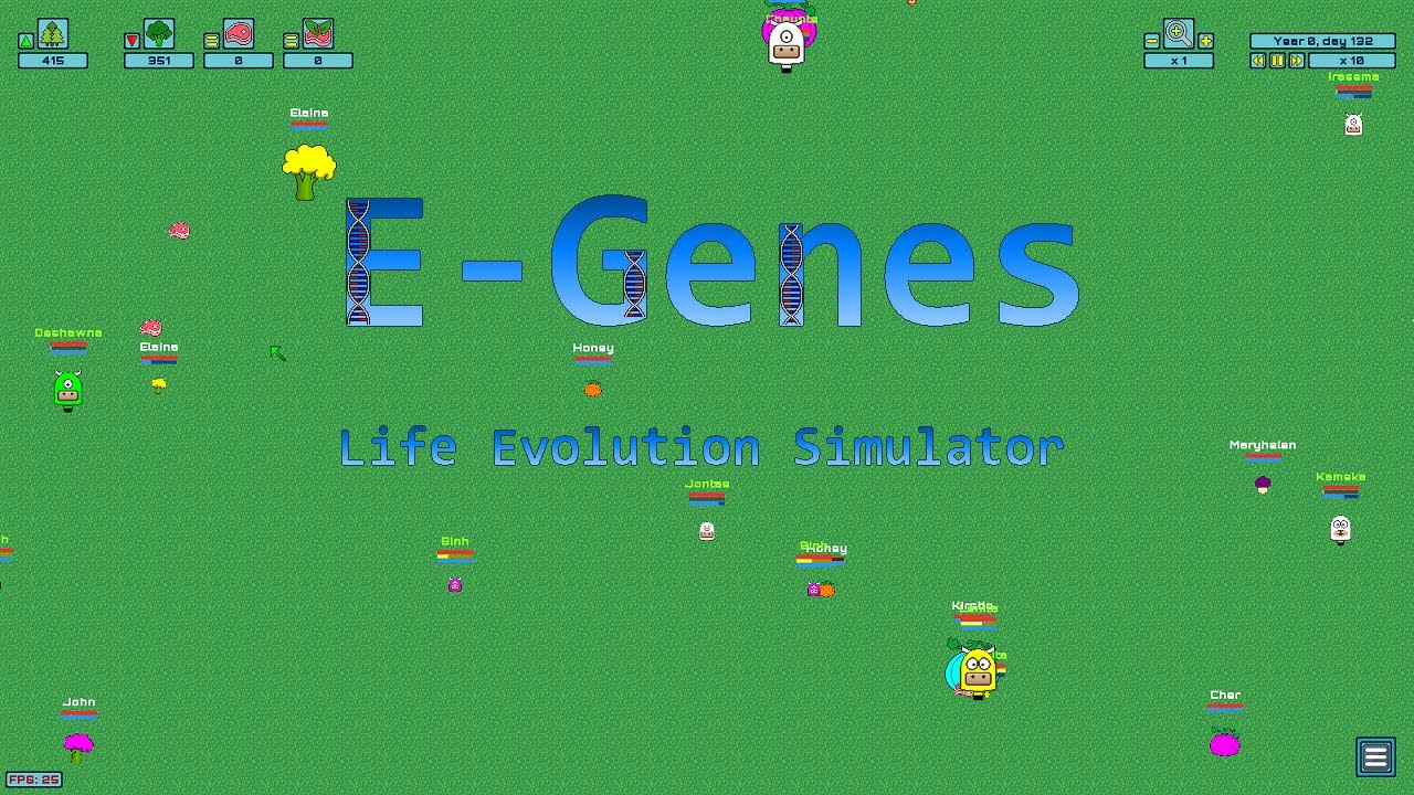E-Genes Life Evolution Simulator (FREE) Intro - Theory of Evolution by ...