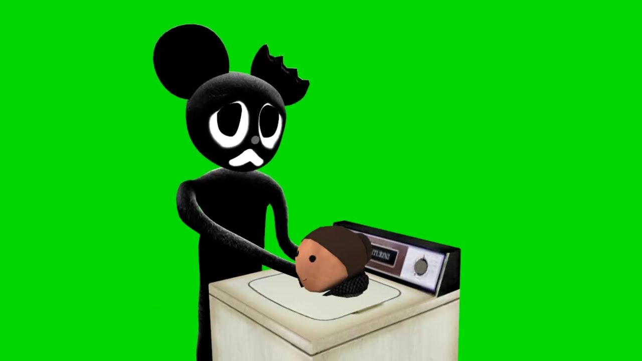 Cartoon Mouse Washing ...? Green screen [ trevor henderson ] - YouTube