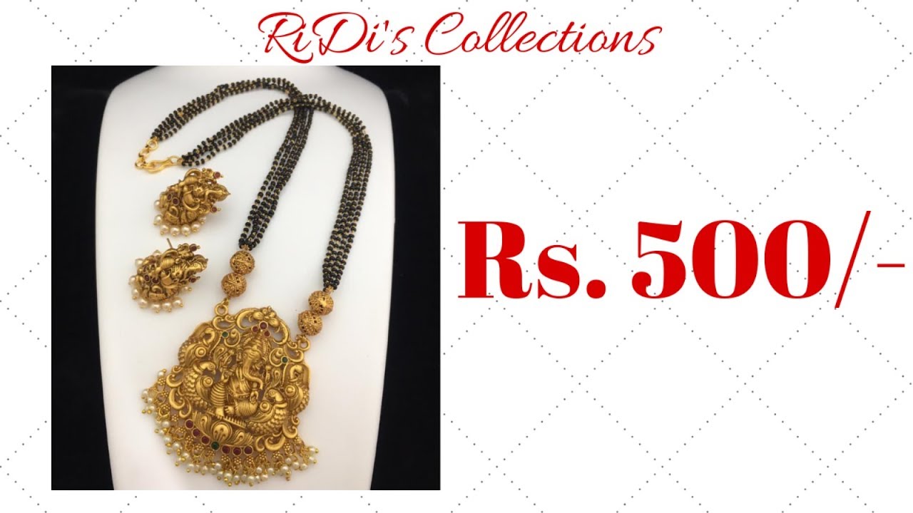 LATEST MANGALSUTRA DESIGNS | ONE GRAM GOLD JEWELRY| RiDi's COLLECTIONS ...
