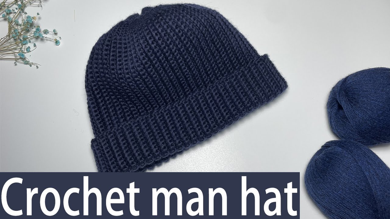 Crochet, Crochet man hat | Crochet hat Tutorial - YouTube