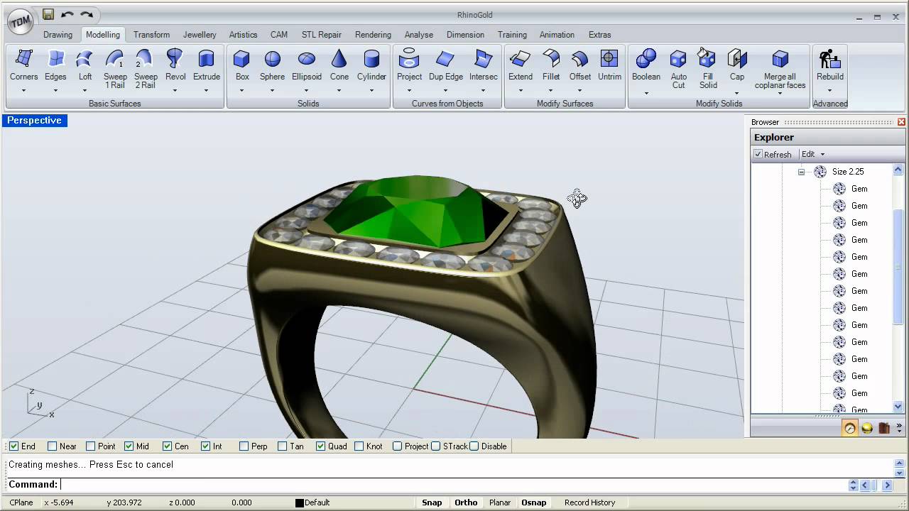 RhinoGold 2.0 - Training Level 1 - 3.7 Cutter Studio - YouTube