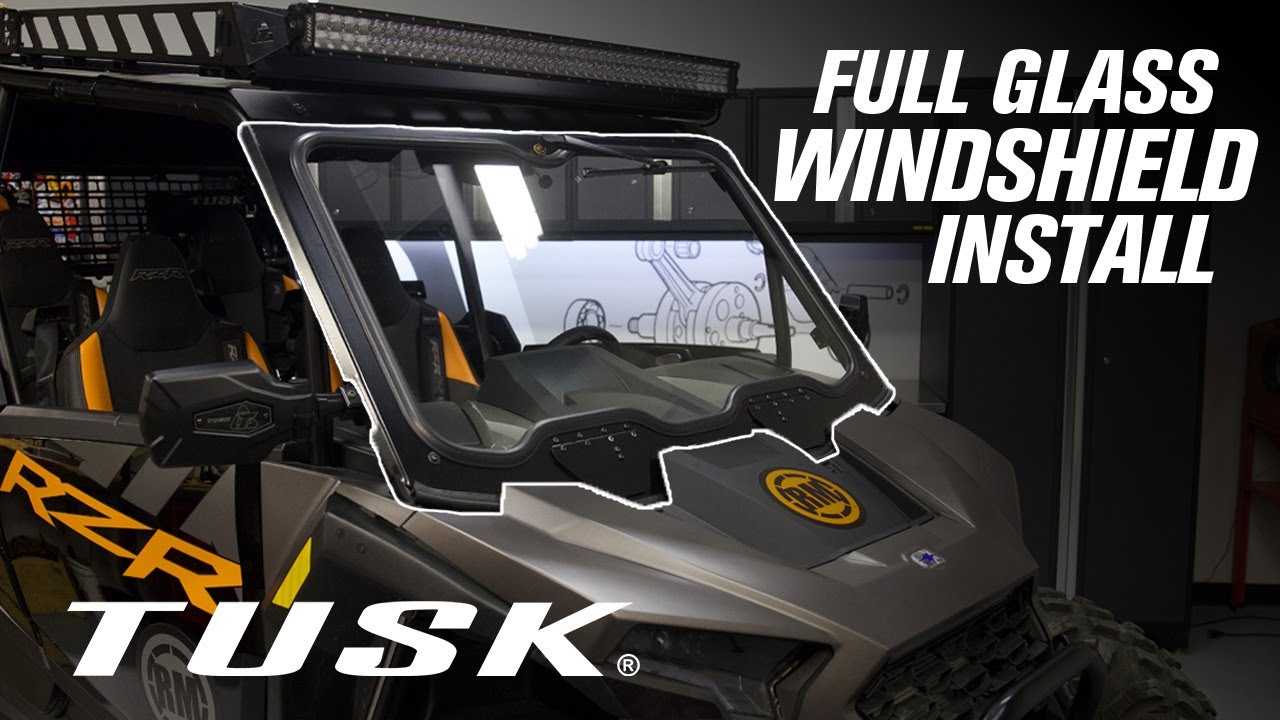 How To Install Tusk UTV Full Glass Windshield | 24+ Polaris XP/XP 4 ...