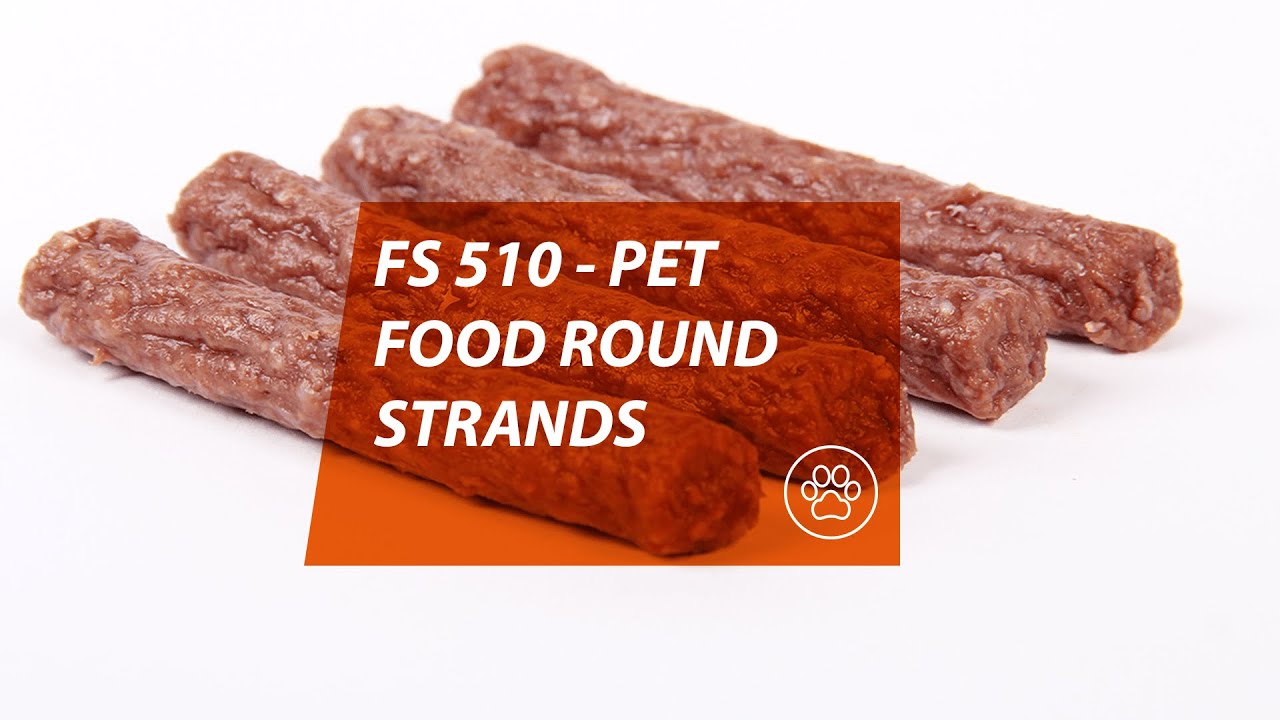 Handtmann FS 510 - Pet food round strands - YouTube