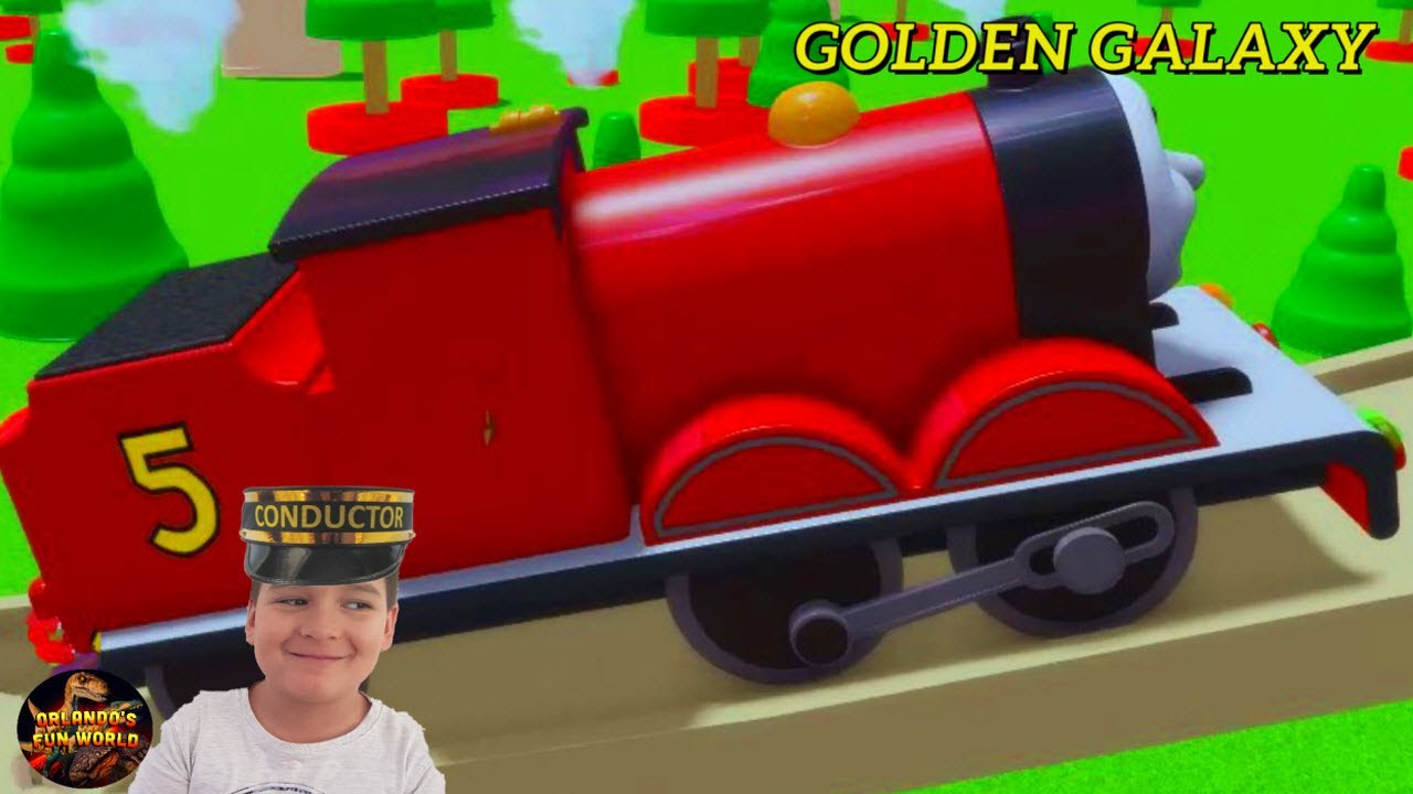 GOLDEN GALAXY - THOMAS AND FRIENDS - PALYING WITH A SHINY JAMES ...