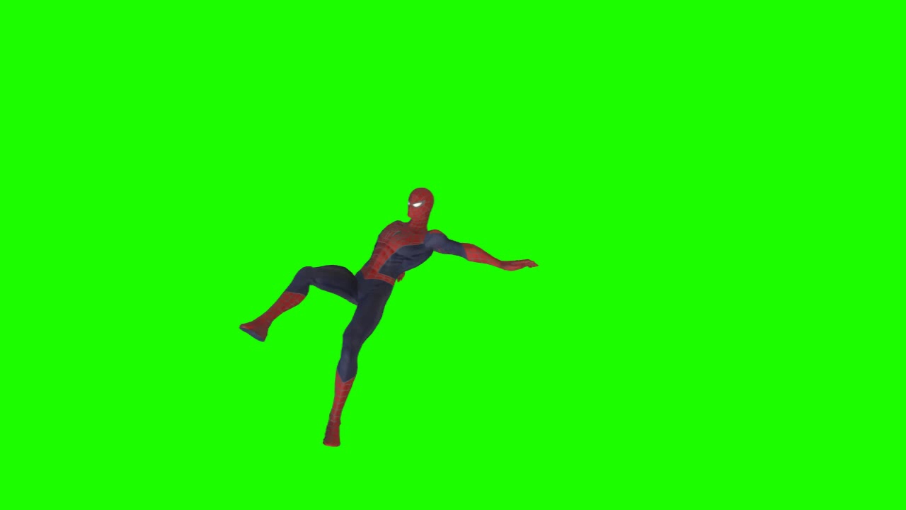 spiderman jump 2 animated right chroma - YouTube