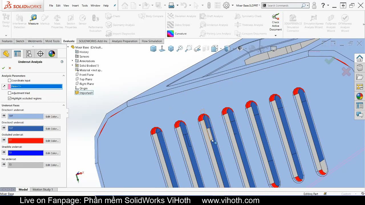 No 71: SOLIDWORKS Side Core và Pins (tạo các Side Cores, Shut -Off ...
