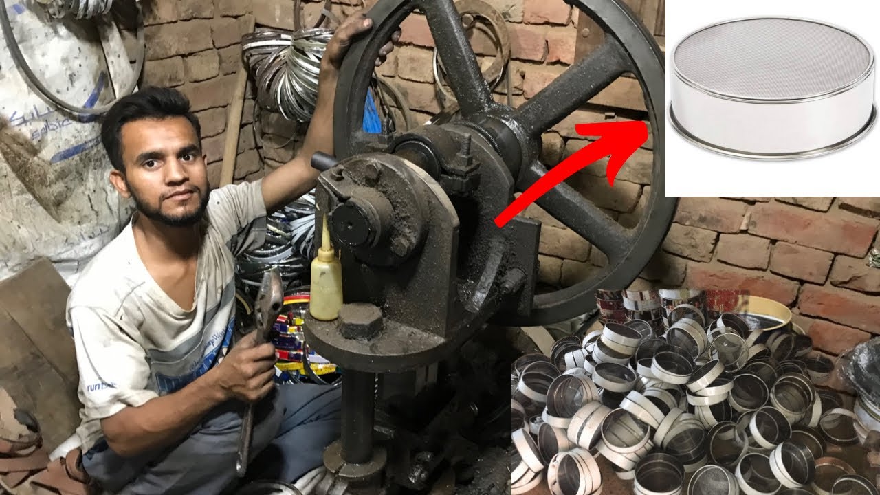 How to make flour sieve in factory / amazing process of making flour ...