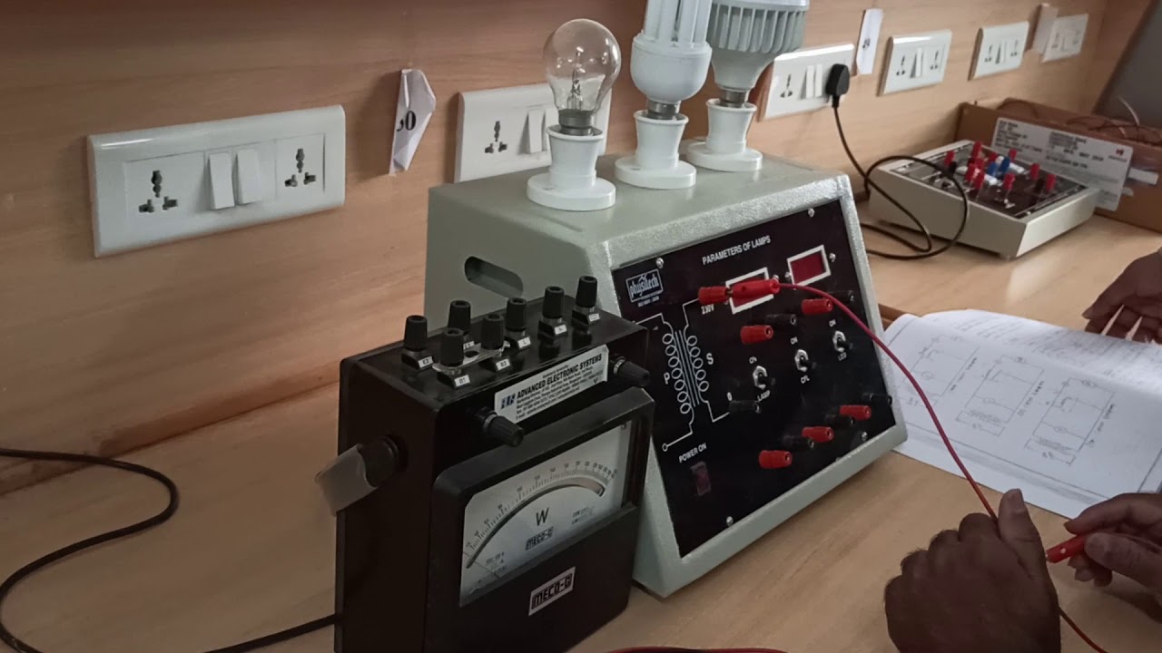 Measurement of current, power and power factor of all the 3 lamps - YouTube