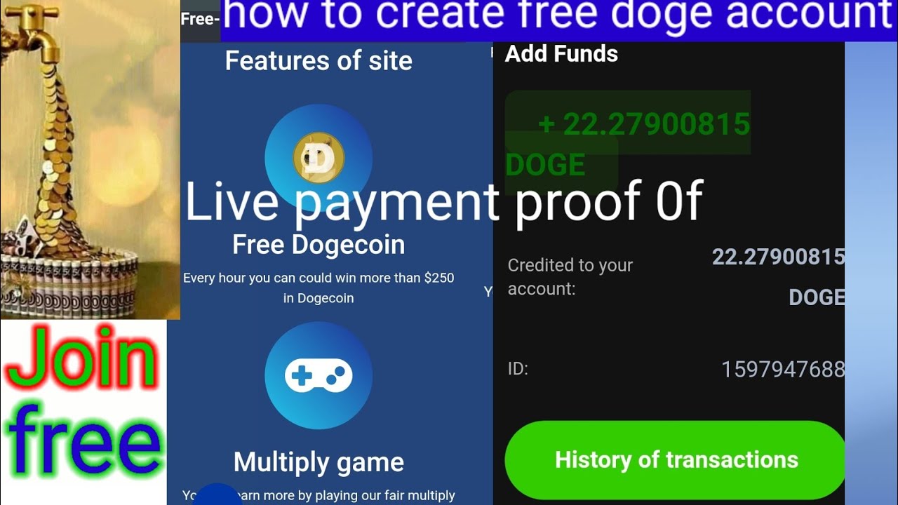 How to create free dogecoin account. Free doge.io account kaise banaye ...
