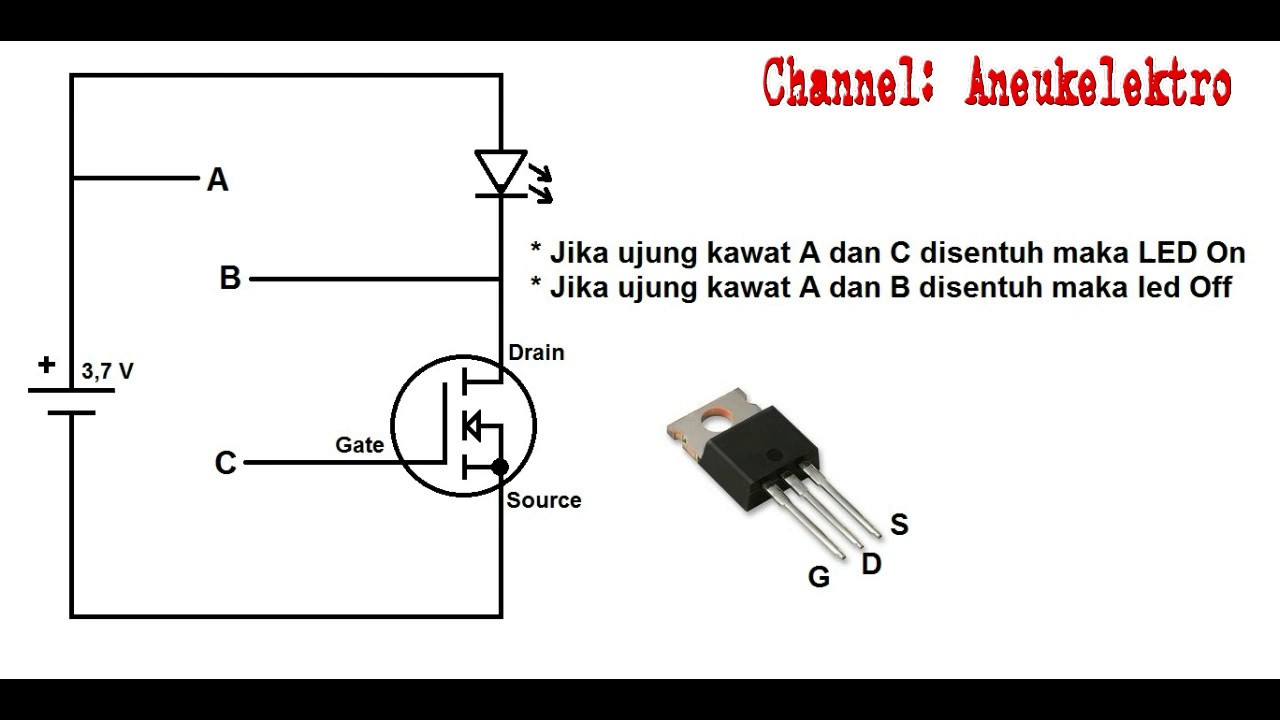 Membuat Rangkaian Saklar Sentuh Menggunakan Mosfet Ot
