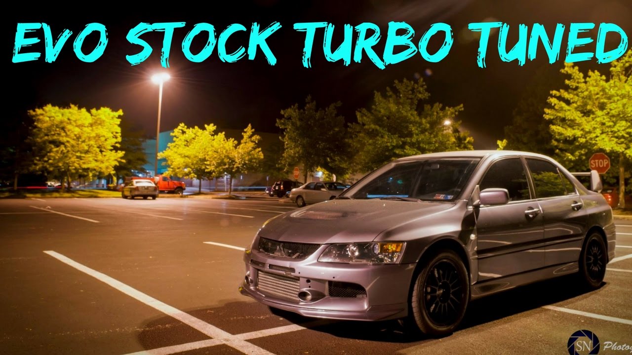 Evo 9 Stock Turbo Tuned - YouTube