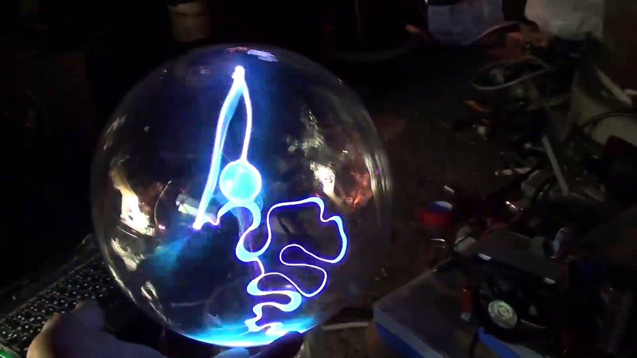 Homemade turquoise plasma ball - watch in HD! - YouTube