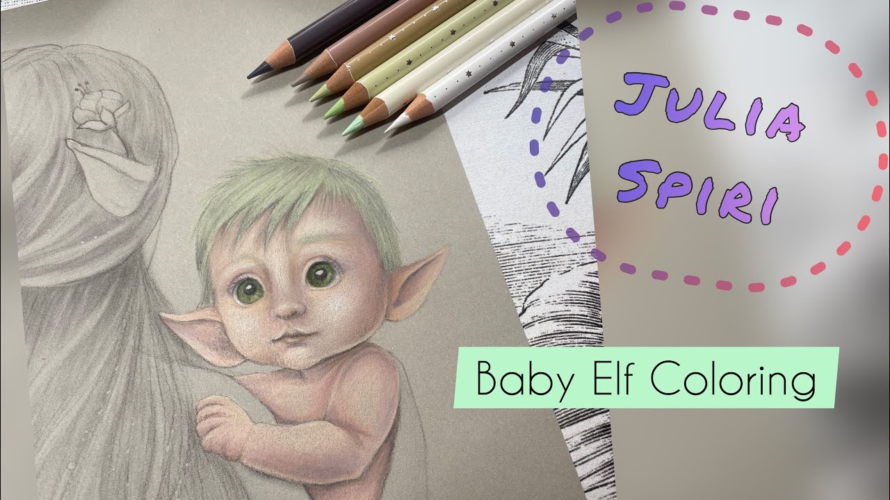 Baby Elf Coloring demo 🍃 JULIA SPIRI - YouTube