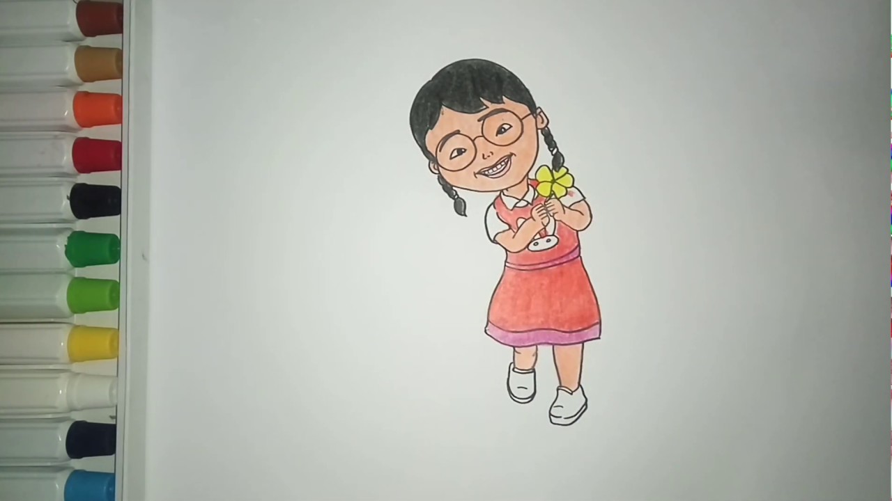 Menggambar Dan Mewarnai Mei Mei Teman Upin Ipin Mudah Dan Menarik