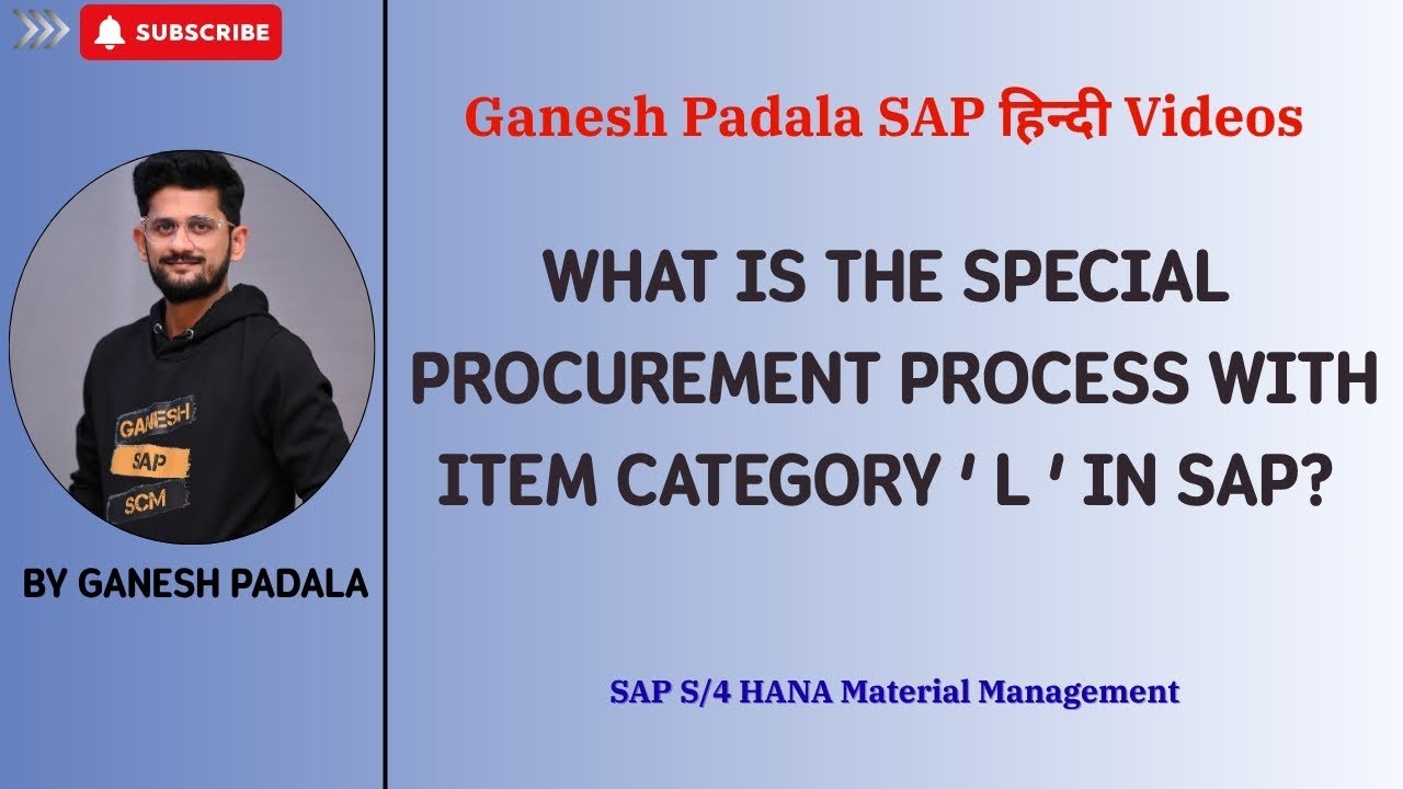What is the special procurement process with item category L in SAP ...