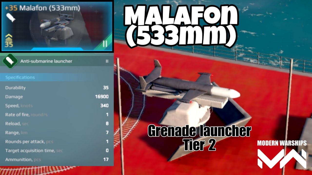 Malafon (533mm) - Full Review New Grenade launcher Tier 2- Modern ...