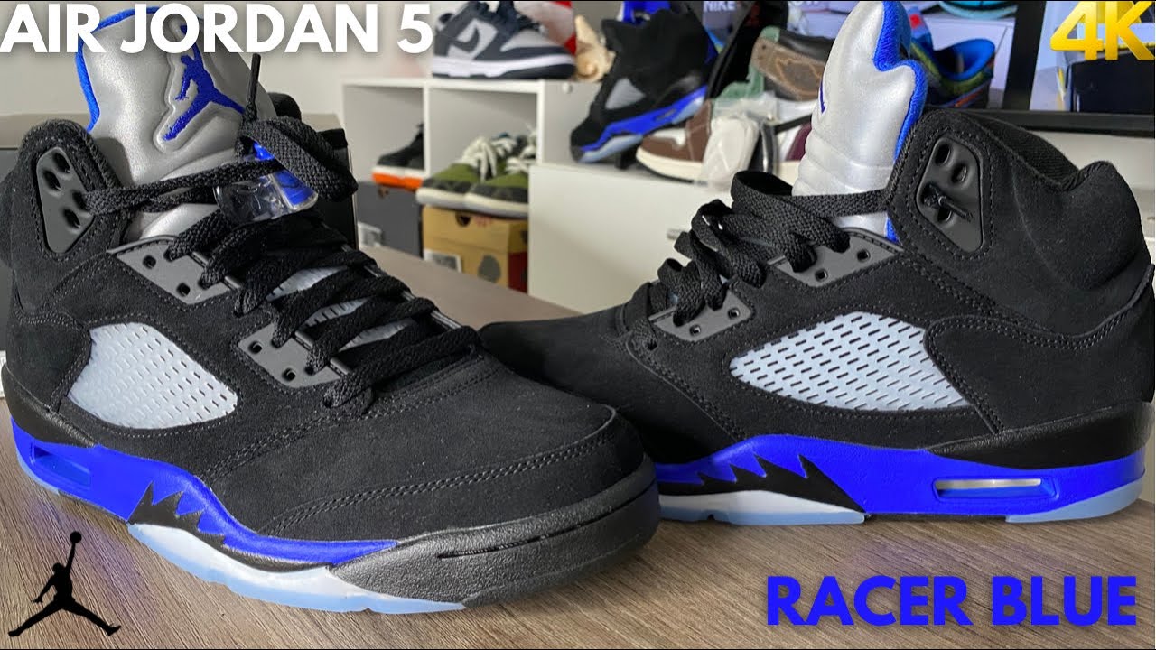 Air Jordan 5 Racer Blue On Feet Review - YouTube