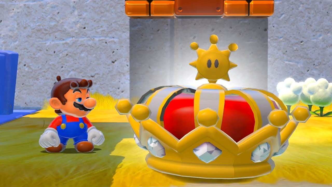 What happens when Mario collects the King Crown Power Up in Bowser's ...