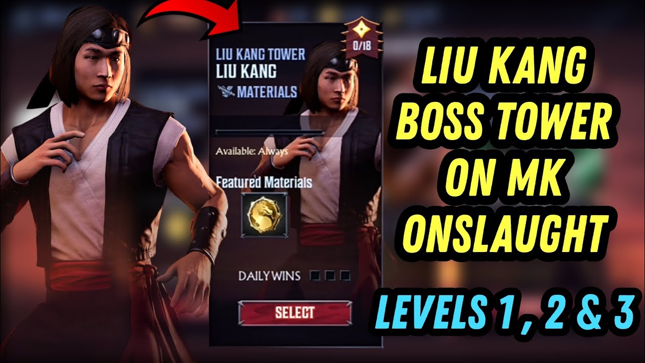 MK Onslaught New Update! Liu Kang New Tower Boss Fight & Rewards - YouTube