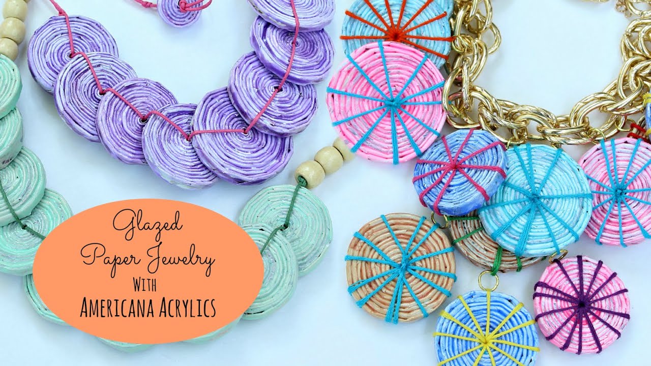 Rolled Paper Jewelry DecoArt YouTube rolled-paper-jewelry-decoart-youtube