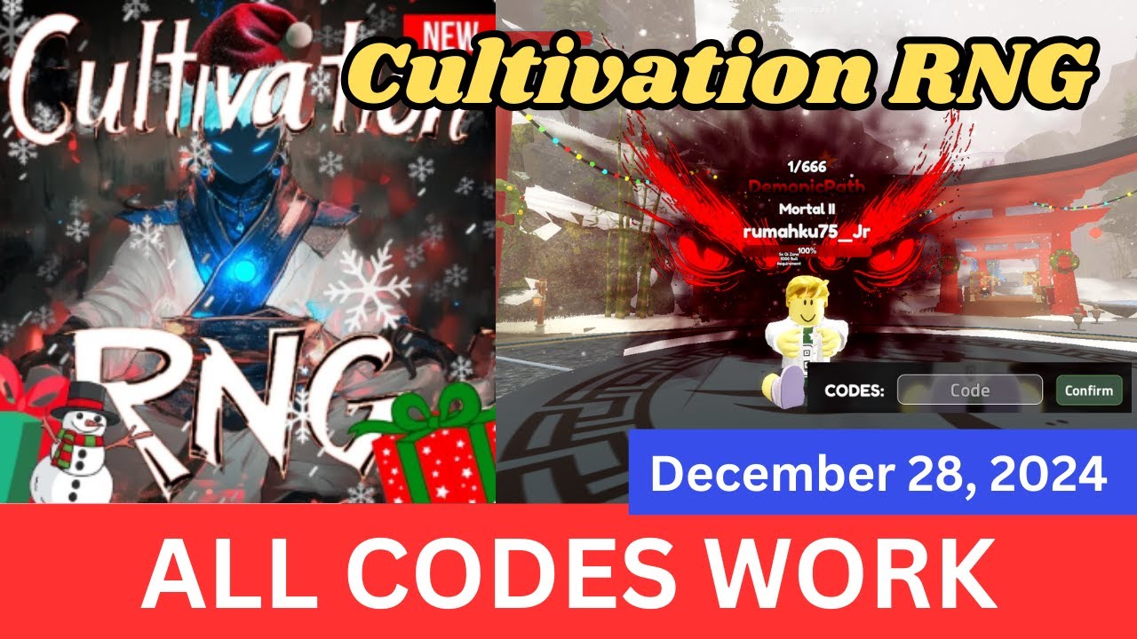 *ALL Codes Work* Cultivation RNG ROBLOX, December 28, 2024 - YouTube