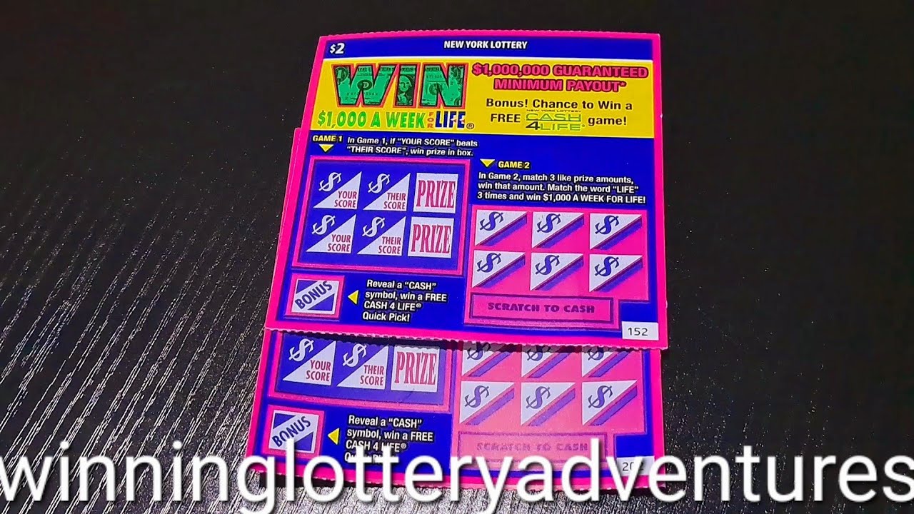 WIN $1,000 A WEEK FOR LIFE $2 NY LOTTERY SCRATCH OFFS (Set of 2) - YouTube