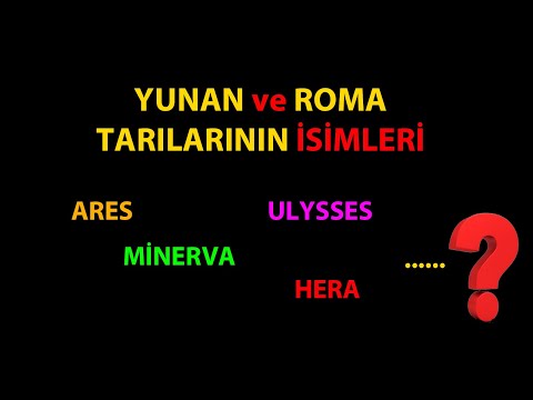 Yunan ve Roma Tanrılarının İsimleri